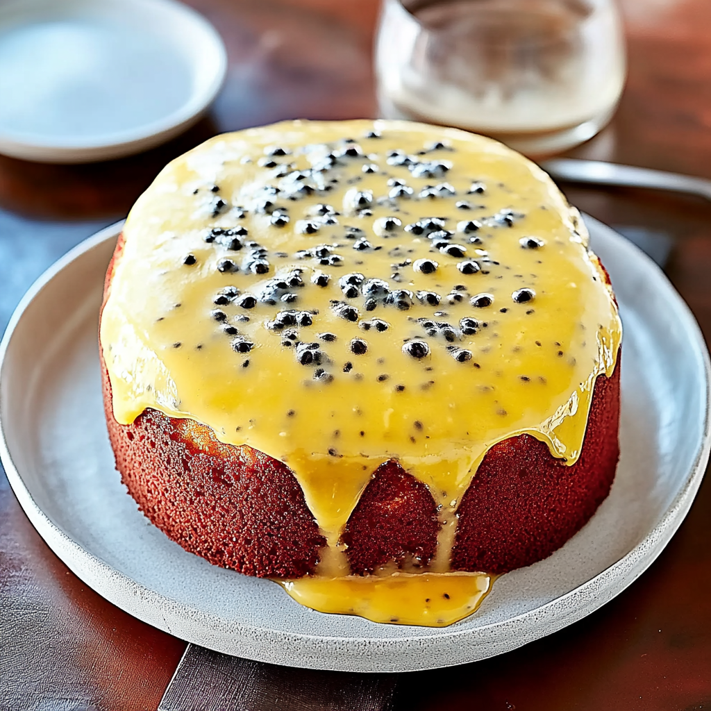 Heavenly Butter Cake with Passionfruit Butter