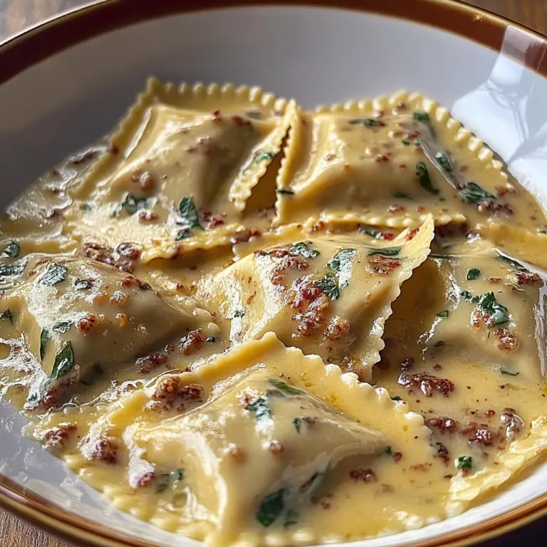 Irresistible Creamy Tuscan Cheese Ravioli